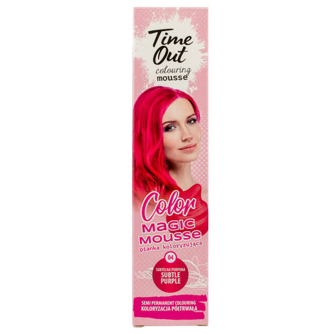 TIME OUT COLOR MAGIC MOUSSE Pianka koloryzująca - 04 SUBTLE PURPLE 75ml ...