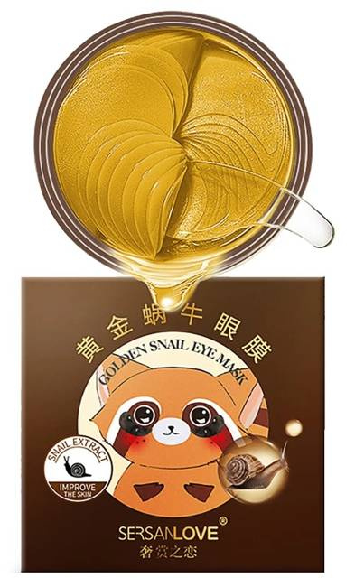 SERSANLOVE Golden Snail Eye Mask płatki pod oczy ze śluzem ślimaka ...