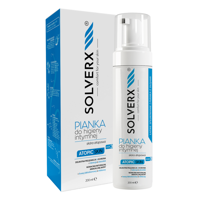 Solverx Atopic Skin Pianka do higieny intymnej - skóra atopowa 200ml - Drogeria eKobieca.pl