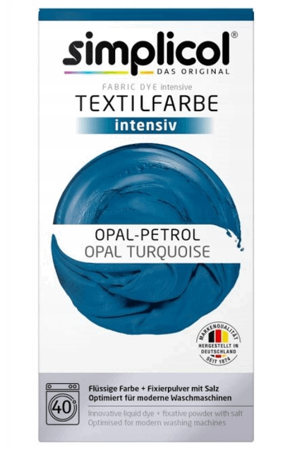 simplicol Barwnik do tkanin intensywny Opal Turquoise 150ml+400g - Drogeria eKobieca.pl