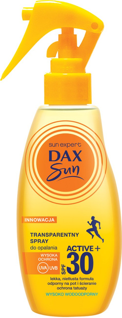 Dax Sun Transparentny spray do opalania Active+ SPF30+ 200ml - Drogeria ...