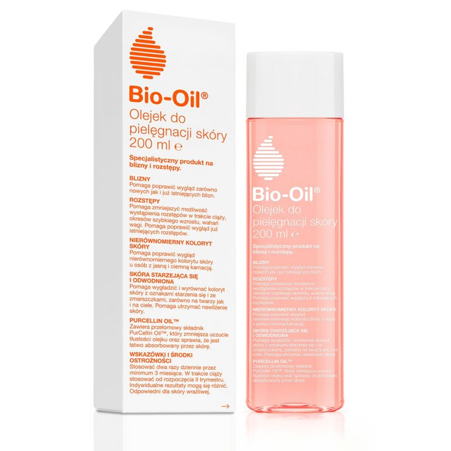 BIO OIL Olejek do pielęgnacji skóry - specjalistyczny produkt na blizny i rozstępy 200ml ...