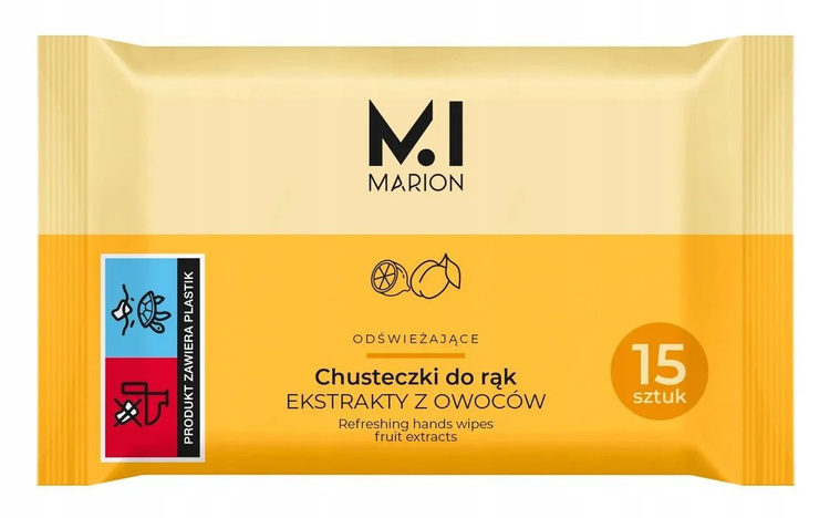Marion Odświeżające chusteczki do rąk - Ekstrakty z owoców 15szt ...
